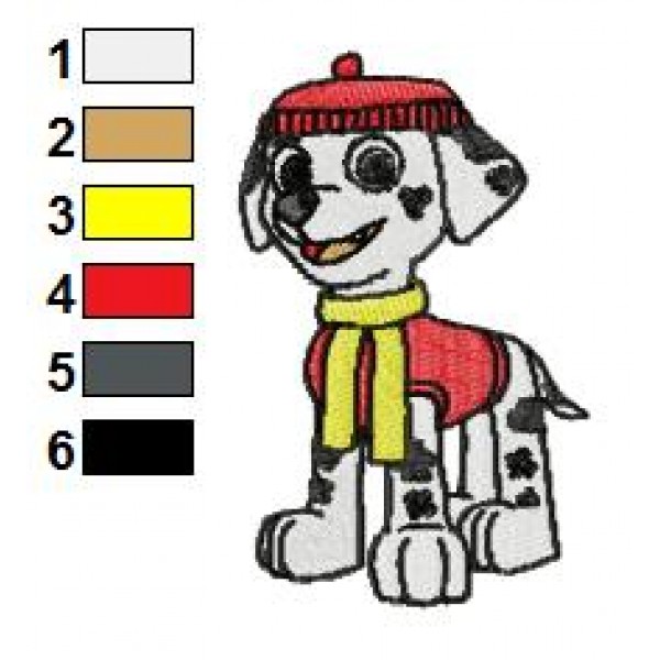 Marshall Paw Patrol Embroidery Design